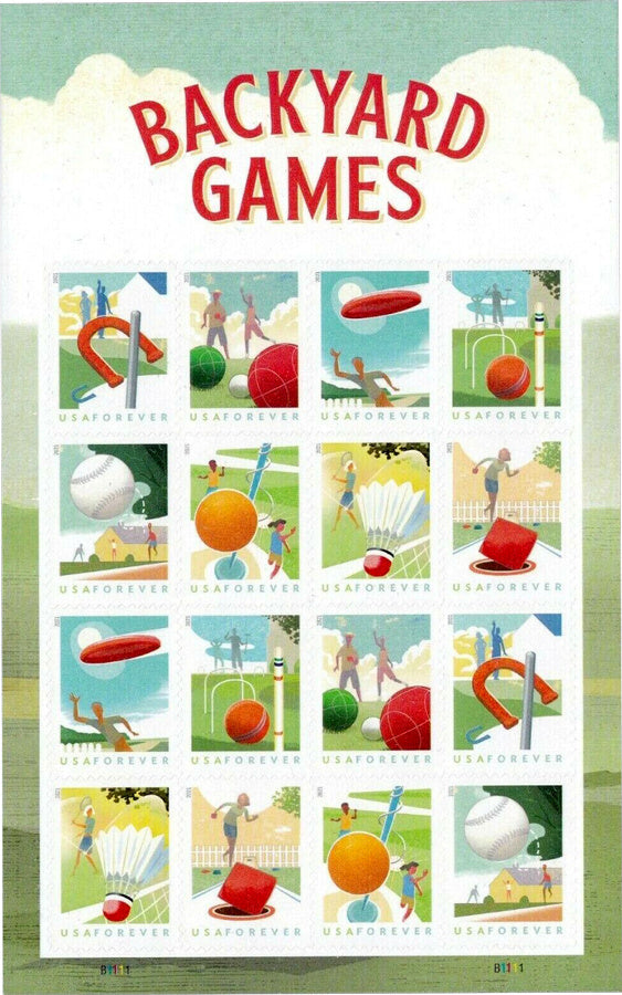 (2021) USPS Backyard Games Forever Stamps – Outfitees